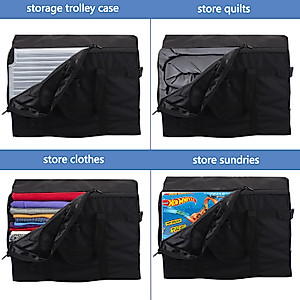 Travel Duffel Bag,75L For Spirit Airlines Foldable Travel Duffle Bag Tote,RicoRich Carry on Luggage Sport Duffle for Weekender/Vacation/Camping/Beach/Tent(Black)