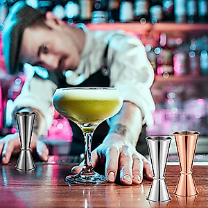 4 Pcs Jigger for Bartending Double Cocktail Japanese Jigger 2 oz 1 oz 304 Stainless Steel Shot Glass Measuring Cup for Home Bar Drink Kitchen Bartender Tools Supplies