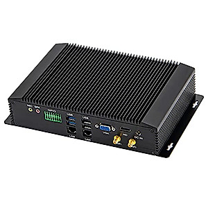 HUNSN Industrial PC, Fanless Mini Computer, IPC, Windows 11 or Linux Ubuntu, 4G, WOL, Watchdog Supported, Intel I5 8250U 8260U, IM06, 2 x LAN, GPIO, 6 x COM RS232 422 485, 8G RAM, 128G SSD