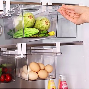 Yatmung 2 Pack Extra-Large Deli Drawer Organizer for Refrigerator Pull Out - Fridge Drawer Organizer and Storage Containers - Meat, Cheese, Produce, Universal Fridge Sliding - Fridge Organization Bin