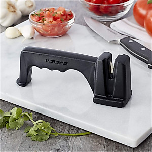 Farberware Tabletop Knife Sharpener, Black, 7.5-Inch