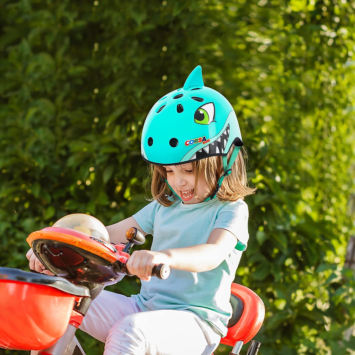 Kids Bike Helmet, Blue Shark Kids Toddler Bike Helmet 2-4 Boy Girl Adjustable Safety Child Helmet for Cycling Skating Scooter Multi-Sport