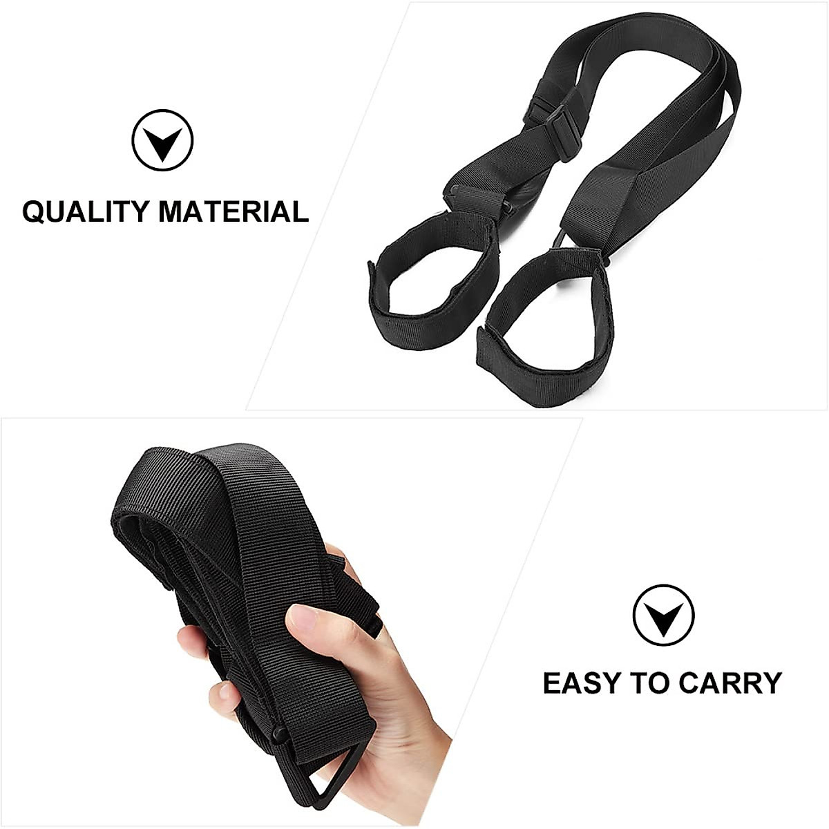 BESPORTBLE 2pcs Snowboard Straps Snowboard Shoulder Strap Ski Carrier Strap Backpack Accessories Adjustable Straps Pole Sling Strap Ski Pole Carrying Strap for Snowboard Ski Accessory