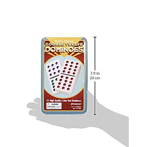 Pressman Double 12 Color Dot Dominos in A Tin, 5"