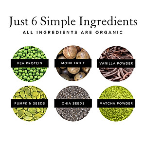 Truvani Vegan Matcha Protein Powder with Frother & Scoop Bundle - 20g of Organic Plant Based Protein Powder - Includes Portable Mini Electric Whisk & Durable Protein Powder Scoop