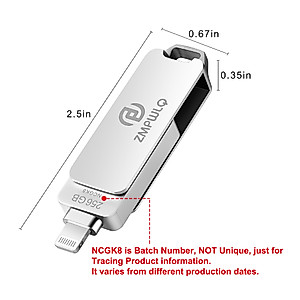 Apple MFi Certified 256GB Photo-Stick-for-iPhone-Memory-Thumb-Drive-iPhone-External-Storage Lightning USB C Android iOS MAC Flash Drive iPad-Picture-Transfer iPhone-Memory-Photo-Storage-Backup-Drive
