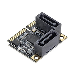 xiwai Mini PCI-E PCI Express to SATA 3.0 Dual Ports Adapter Converter Hard Drive Extension Card