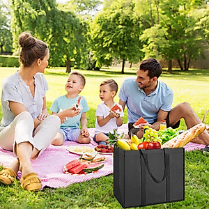 Tijide Easy to carry and store Reusable eco-friendly sundries shopping tote bag, 10 packs, 35L large eco-friendly foldable tote bag, easy to clean, durable, and protect the ecological environment.