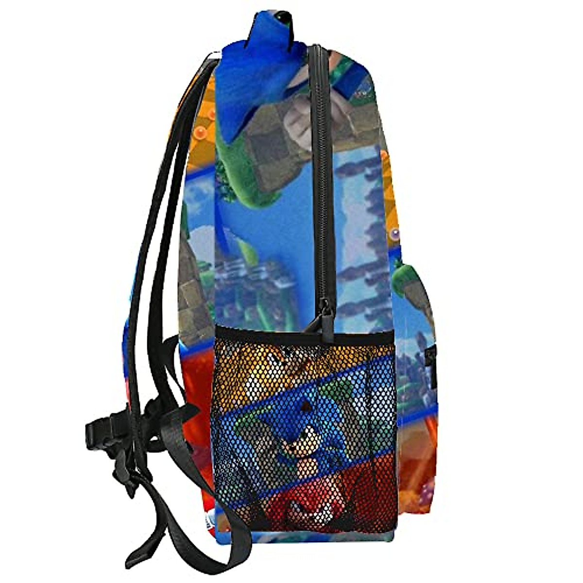 XYAM Anime Hedgehogs Knuckles Tail Backpack with Keychain Travel Backpack 17 in Cartoon 3D Print Bookbag Teen Laptop Backpack