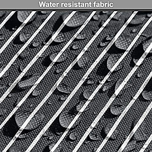 Ambesonne Pinstripe Fabric by The Yard, Monochrome Black and White Design White Thin Uneven Lines on Dark Backdrop, Decorative Fabric for Upholstery and Home Accents, 2 Yards, Black and White