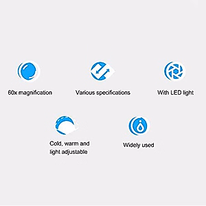 Portable 60 X Clearer Imaging Wide Irradiation Range Microscope with Money Detect Function[White], Handheld Mini LED Illuminated Microscope, Magnifying Glass Microscope Pocket Microscope Mini Mic