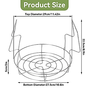 HERCHR Canning Rack, Stainless Steel Canning Rack with Handles for Regular Wide Mouth Mason Jars, 27.5cm
