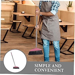 Zerodeko 2pcs Stainless Steel Broom Deck Scrub Brush Brooms Household Broom Indoor Broom Garbage Broom Patio Broom Room Cleaning Broom Heavy-Duty Broom Market Broom Stoop Broom Pink Plastic