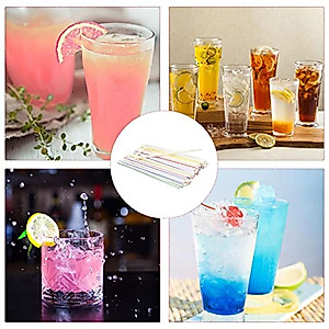 600pcs Plastic Drinking straws, Flexible straws, 8" Long, Stripes Multiple Colors Straws,suitable for various drinks, juice, milk, tea, cocktails, parties, daily use (600pcs)