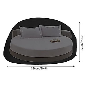 90 Inch Heavy Duty Waterproof Daybed Cover Outdoor Round Canopy Daybed Sofa Cover Patio Furnitures Cover Anti-UV Waterproof Daybed Cover Outdoor