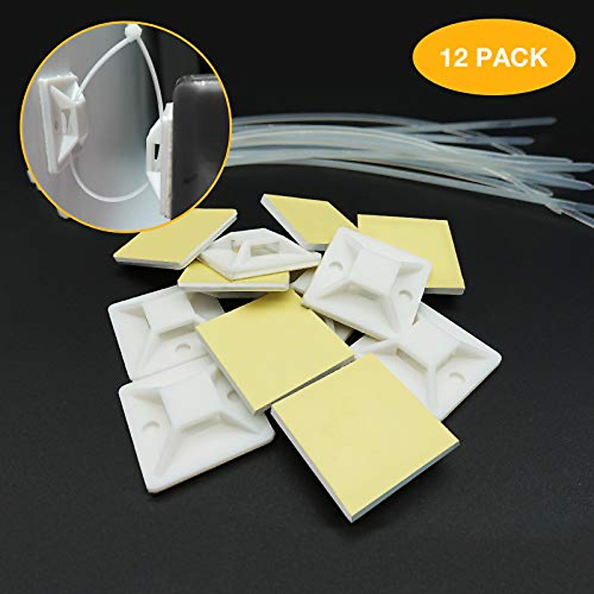 Sheila 12 Pack Furniture Straps Punch free baby proofing cabinets anti tip Nylon Baby Proofing Anti Tip Furniture Anchor Straps wall anchors Childproof Keeping Safety from Falling Furniture (White)