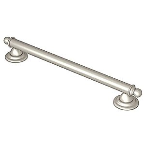 Moen YG2224BN Brantford Safety 24-Inch Stainless Steel Traditional Bathroom Grab Bar, Brushed Nickel