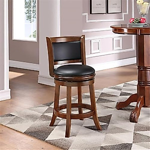 Boraam Augusta Counter Height Swivel Stool, 24-Inch, 1-Pack, Cherry