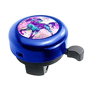 ZYCCW Customized Design Bike Bicycle Bell, Loud Long Crisp Clear Sound for Adults Kids Mountain Road Bike BMX Electric Bike (Nebula Unicorn)