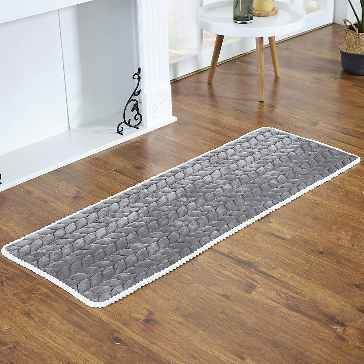 JeogYong Bay Window Cushion with Set of 4 Throw Pillow Covers 18 x 18 Inches, Thick Bay Window Mat Non-Slip Crystal Velvet Bay Window Pad, Windowsill Bench Seat Cushion for Indoor Tatami Sofa Decor