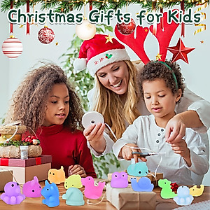 LEEHUR 100PCS Kawaii Squishies, Mochi Squishy Toys for Kids Party Favors, Mini Stress Relief Squishy Fidget Toys for Classroom Prizes for Kids Party Favors Goodie Bags Stuffers with Storage Bag