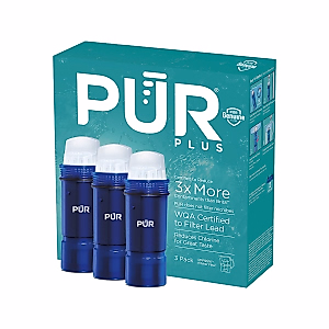 PUR PLUS Water Pitcher Replacement Filter with Lead Reduction (3 Pack), Blue â€“ Compatible with all PUR Pitcher and Dispenser Filtration Systems