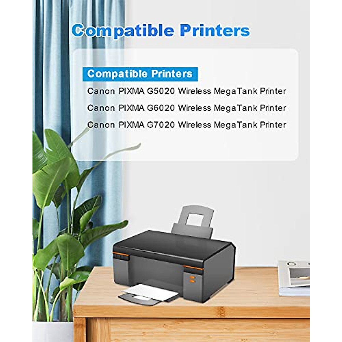 JoyPrinting GI-20 Refill Ink Bottles Kit Replacement for Canon GI20PGBK GI20 Ink Work for Canon PIXMA G6020 G7020 5020 MegaTank Printers (1 Pigment Black / 1 Cyan / 1 Magenta / 1Yellow, 4 Pack)