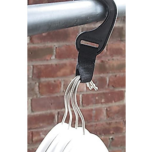 NAHANCO Spacemaker Heavy Duty Clothes Hanger Hook for Hanger Management in Backroom/Stockroom, 5 ½”- Black, 100/Carton, (GHB200)