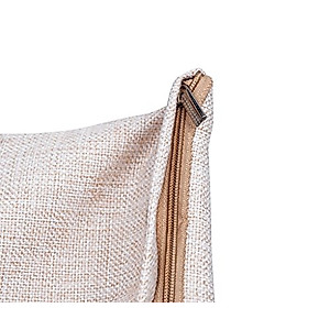 ChezMax Cute Fox Pattern Cushion Cover Cotton Linen Pillowslip Square Decorative Throw Pillow Case 18 X 18''