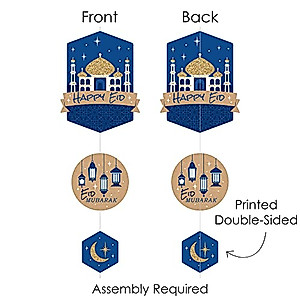 Big Dot of Happiness Ramadan - Eid Mubarak Party DIY Dangler Backdrop - Hanging Vertical Decorations - 30 Pieces