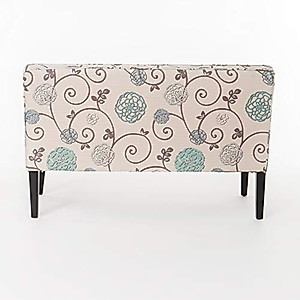 Christopher Knight Home Dejon Fabric Love Seat, White And Blue Floral