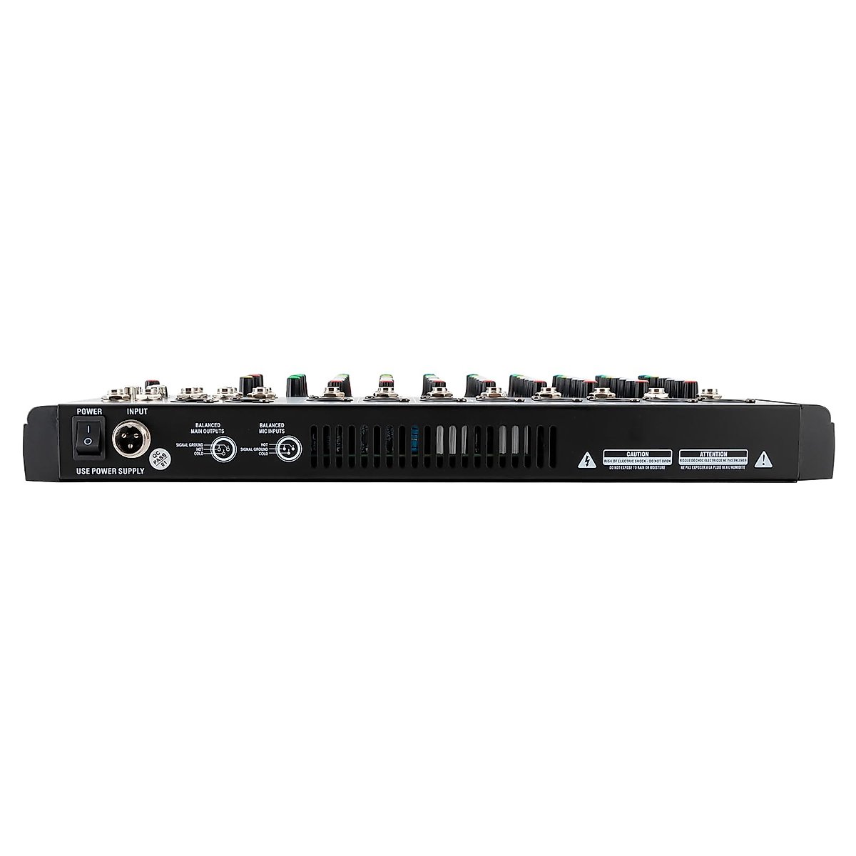 8 Channel Mixing Console Audio Mixer Bluetooth Studio Audio Mixer Sound Mixing Console Desk System Interface with USB Drive for PC Recording AC 110V