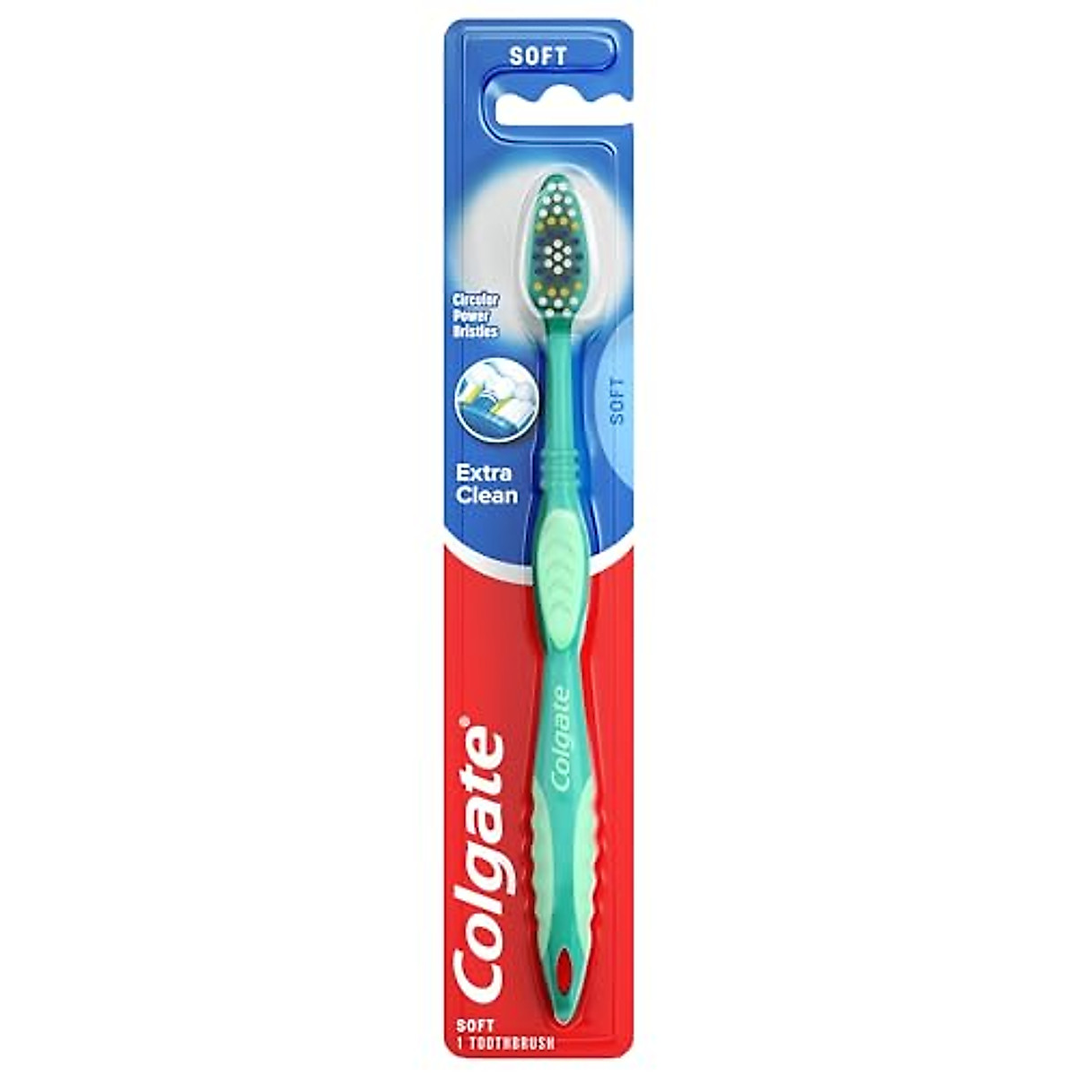 COLGATE Extra Clean Toothbrush Soft, Soft Toothbrush, Bulk Toothbrushes, Travel Toothbrush, (Case of 72) (Model Number: 155676)