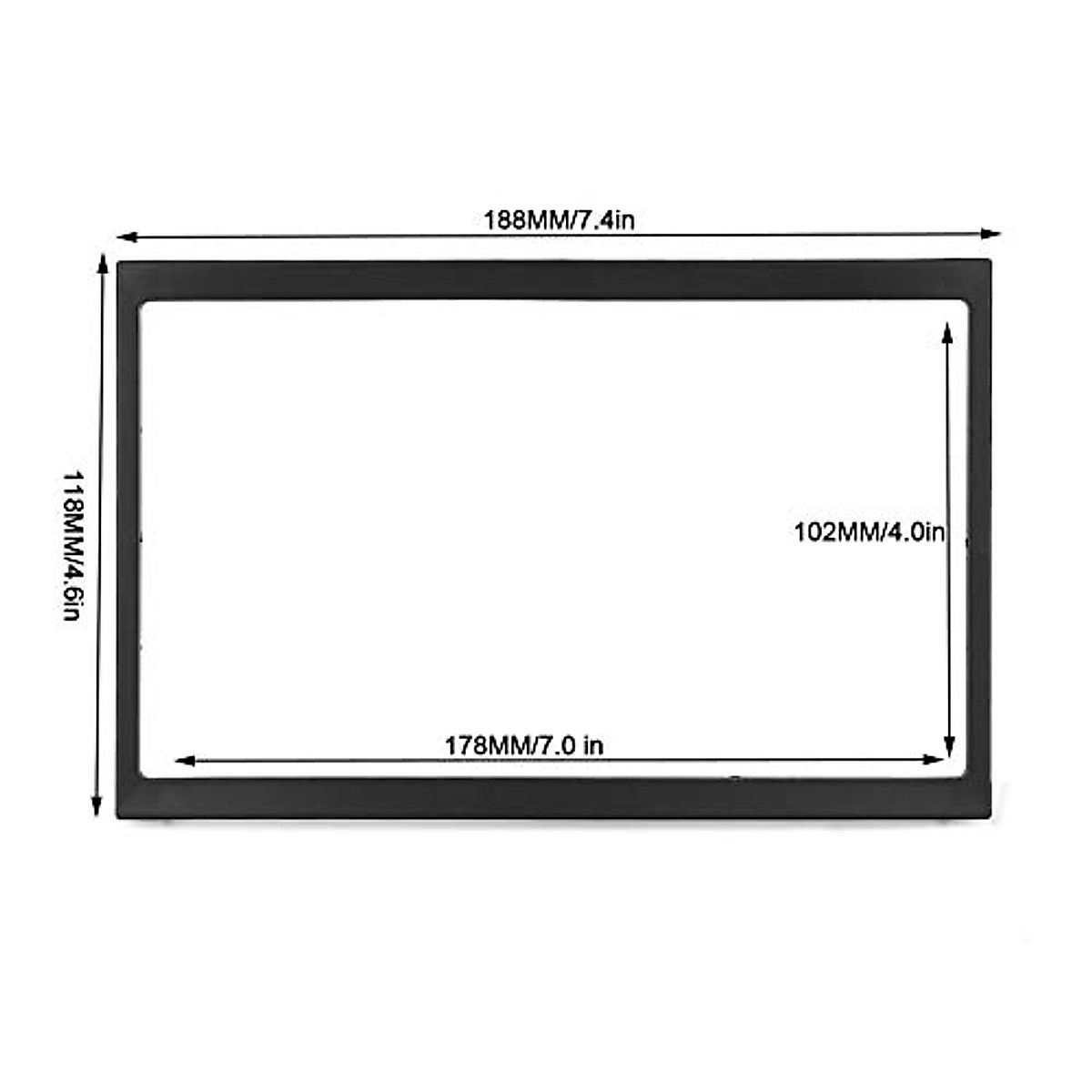 Double DIN Installation Dash Kit 7in Car Stereo Radio Mount Frame Trim DVD Navigation Modified Frame Universal Modification 178x102MM