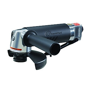 Ingersoll Rand 422G Edge Series 5" Air Angle Grinder, Powerful 1.0 HP Motor, Locking Lever with Tease Throttle, Front Exhaust, Anti Vibration Hand Grip, Black