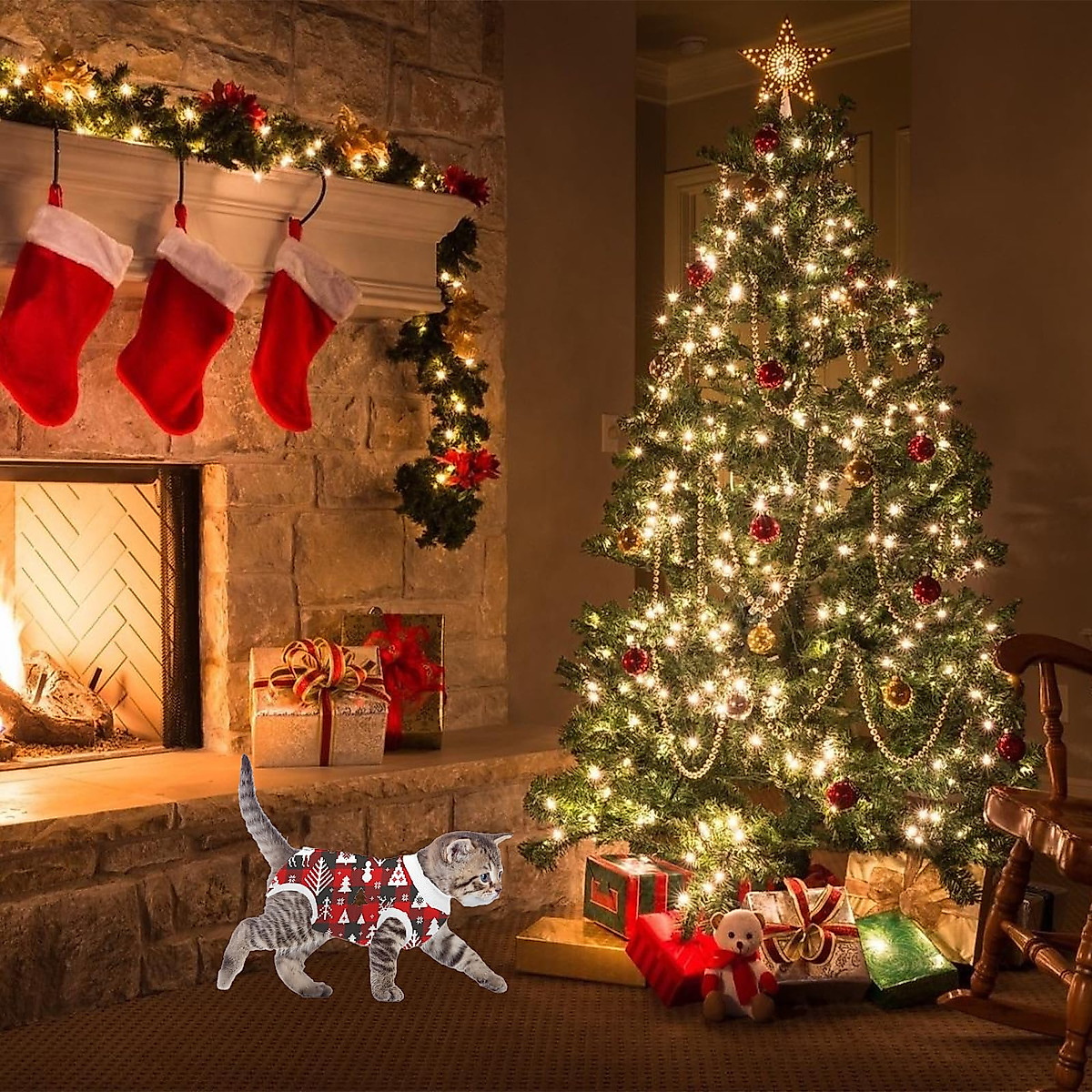 Mairbero cat Recovery Suit,Onesie for cat Surgery Surgical Recovery Suit, Abdominal Wound Or Skin Diseases E-Collar Alternative