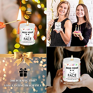 Best Friends - Gifts for Women Sister Bestie, Friendship Gifts for Women Friends, Best Friend Birthday Gifts, Funny Christmas Gifts for Women, Miss Your Face Lavender Candle Gifts for Bestie