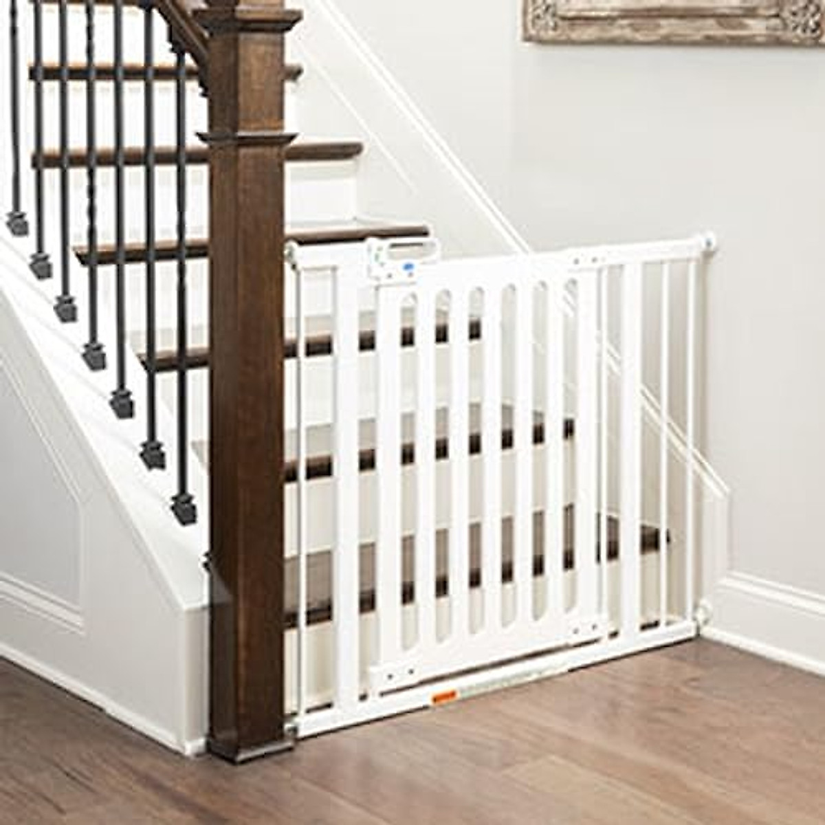 Qdos Safety Spectrum Designer Baby Safety Gate - Meets Tougher European Standards - Modern Design and Unparalleled Safety - Furniture Grade Wood - Simple Installation | Pressure Mount | White