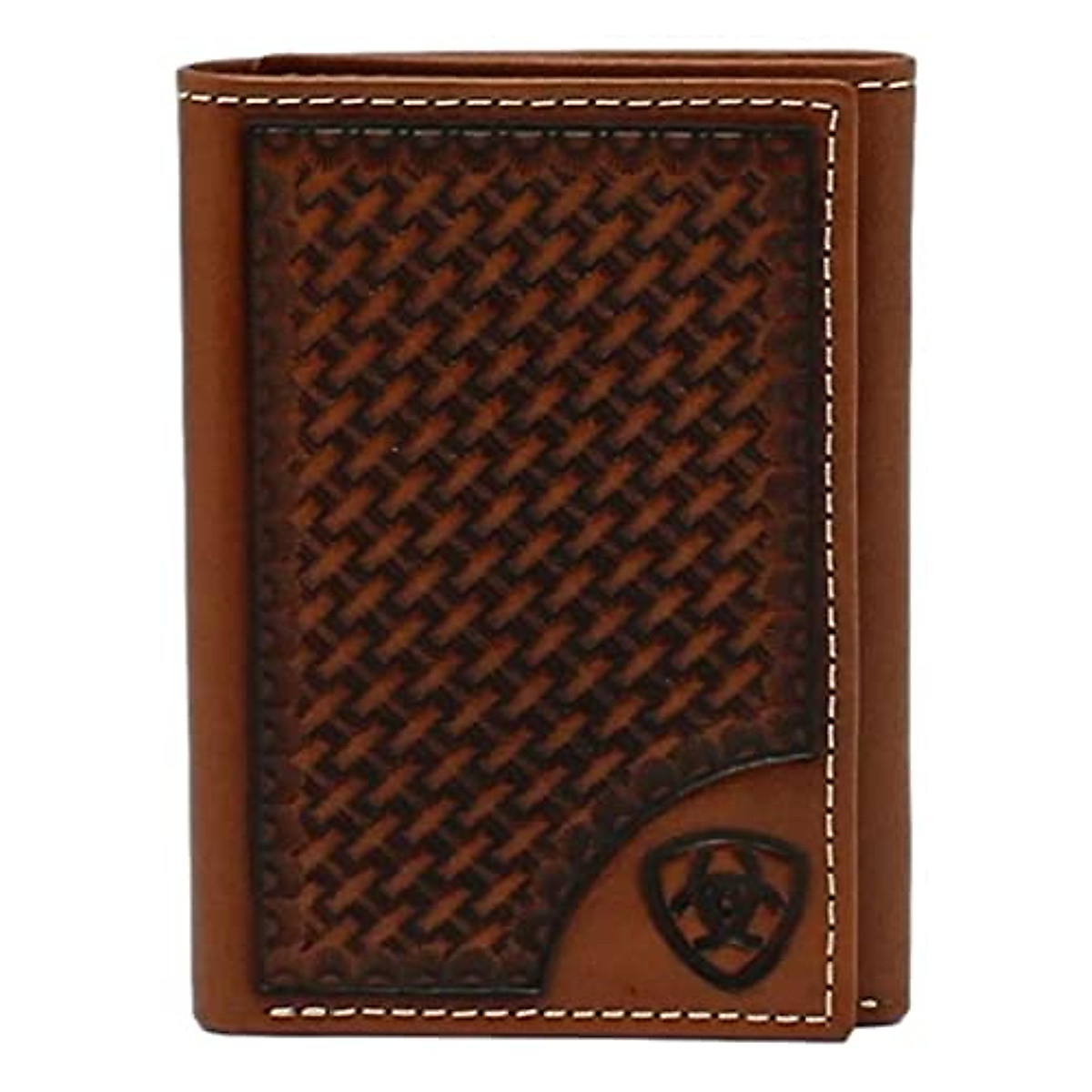 ARIAT Men's Trifold Wallet Brown