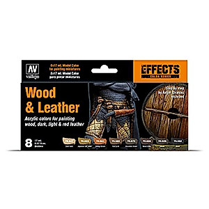 Vallejo Wood and Leather Paint Set Paint Set