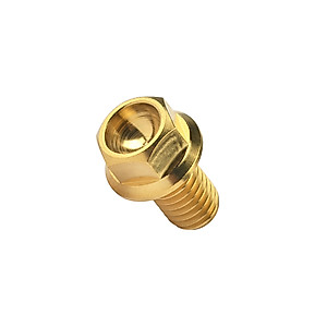 Yaruijia Titanium Bolt M8x15 20 25 30 35 40 45 50 55 60 65mm Small Flange Hex Head Screws for Motorcycles Parts Pitch 1.25mm Pack of 6 (M8x15mm, Gold)