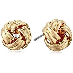 Anne Klein "Classics" Gold-Tone Knot Stud Earrings