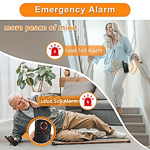 ChunHee 2 Pack Black Intercoms Wireless for Home Caregiver Pager Intercom for Elderly with Emergency SOS Alarm, 1.5 Miles Long Range Wireless Intercom System for Business Room to Room Communication