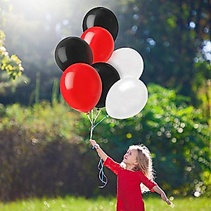 DECORLIFE Race Car Birthday Party Decorations, Car Theme Party Supplies Includes Checkered Flag Banner, Balloons, Hanging Swirls, Photo Booth Props, Traffic Signs, Racing Car Garland, Total 70PCS