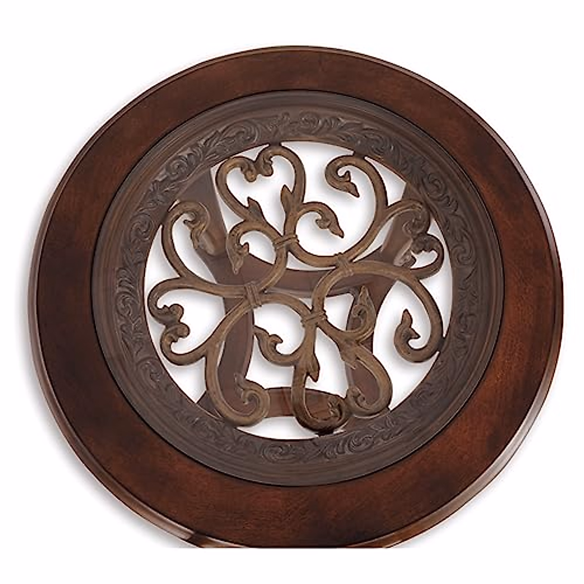 Signature Design by Ashley T499-6 Round End Table, 0, Dark Brown