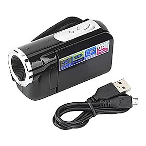 HD Digital Video Camera, Kids Camera, 2 Inch TFT Color Display, with USB Port, Portable Camera for Kids, Teenagers, Students(Black)
