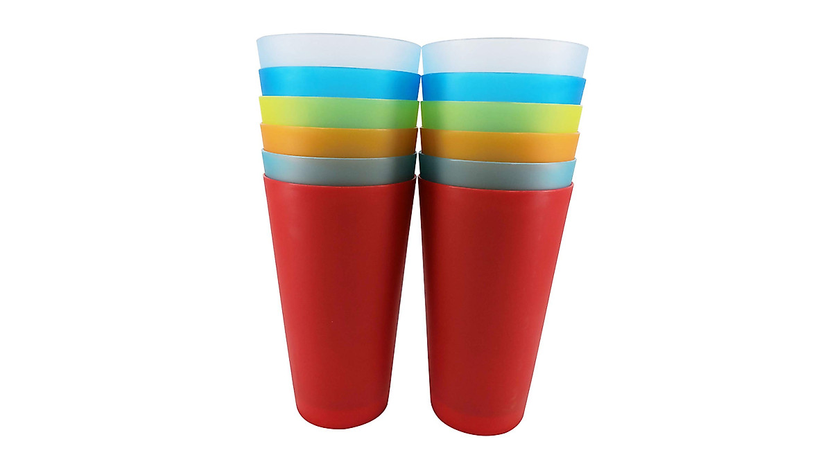 YUYUHUA 32 oz Reusable Plastic Cups Set of 12