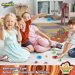 IPIDIPI TOYS Light Up Spinning Tops and Flying Saucer Disc - UFO Light Up Spinner Toy - Stocking Stuffers, Kids Party Favors, School Prize Box Toys, Goodie Bag Fillers (Orange, Set of 12, 36 PCs)