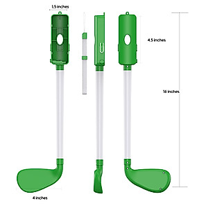 TALK WORKS Golf Clubs for Nintendo Switch Joy-Con Controllers, 2 Pack - Switch Games Accessories Joy Con Controller Grip Holder for Mario Golf - Lightweight, Adjustable Straps - Mario Red/Luigi Green