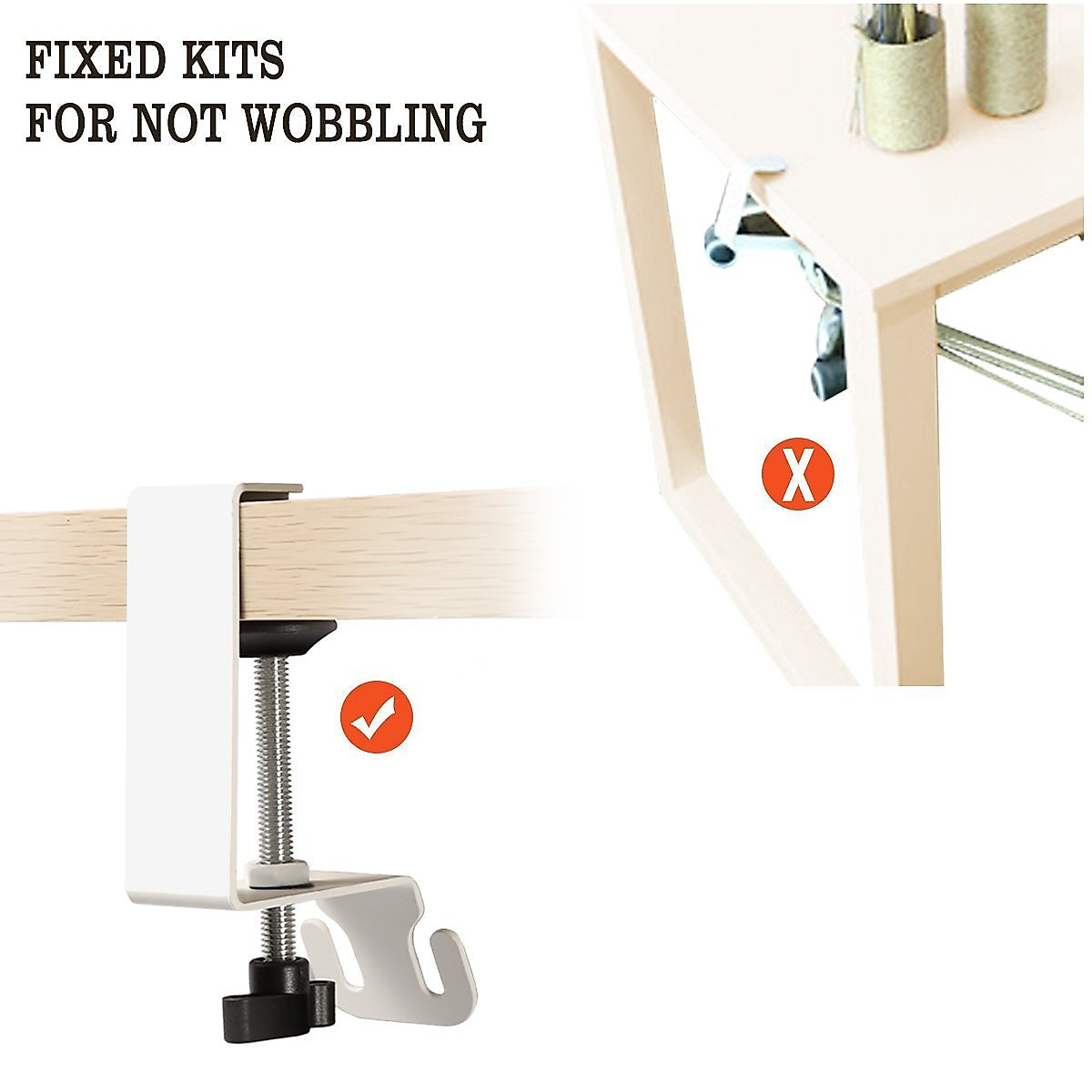 Auoinge Foot Hammock Under Desk FootRest | Adjustable Office Foot Rest Under Desk | Portable Desk Foot Hammock with Headphone Holder